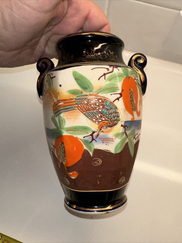 Oriental Vase Flower Birds | eBay