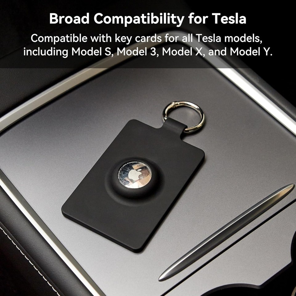 Card Holder for Tesla Keycard with AirTag, Soft Silicone Key 2 Pack | eBay