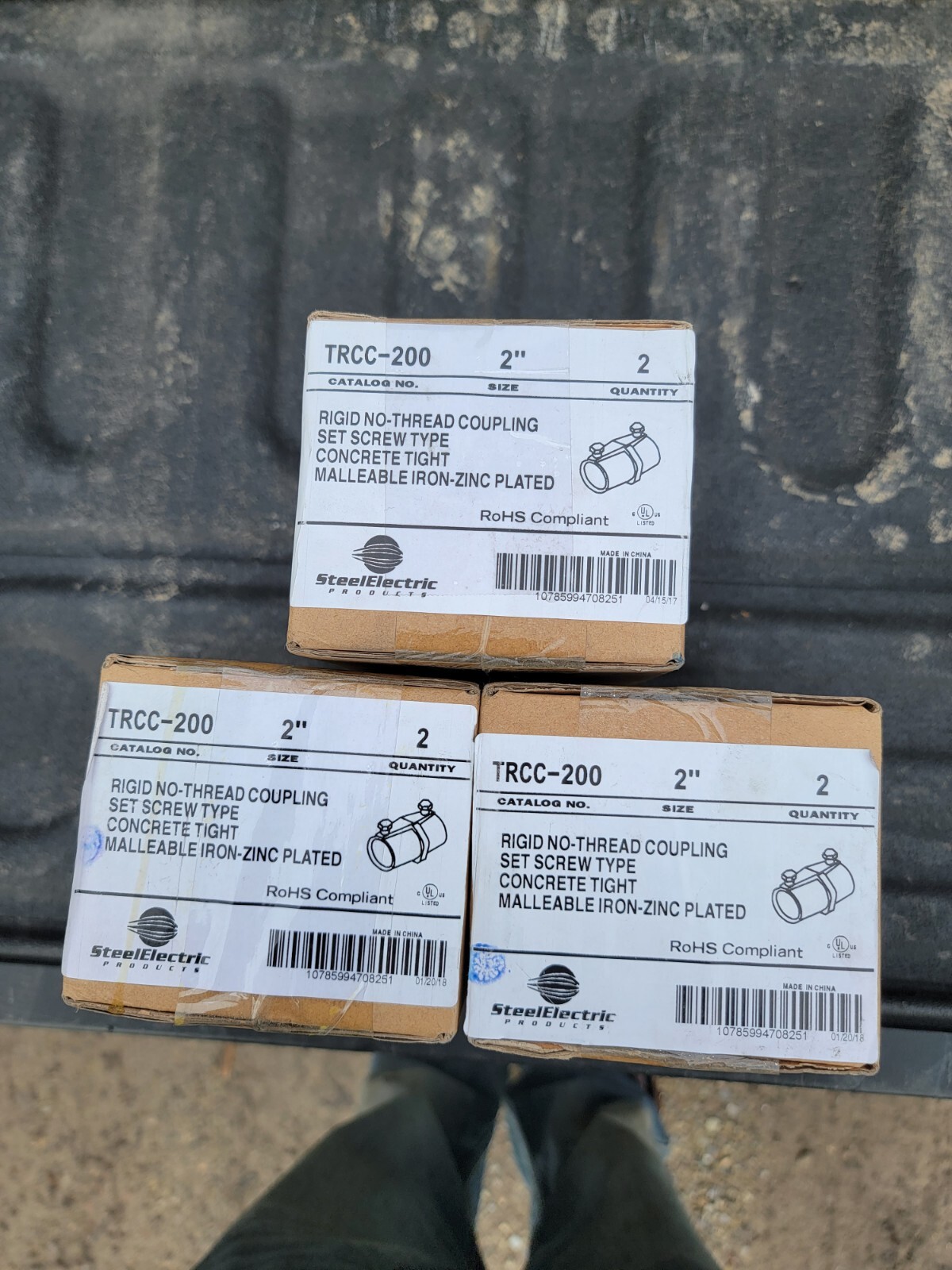 Lot Of 6 - TRCC-200 2" Rigid Set Screw Coupling Threadless Conduit | eBay