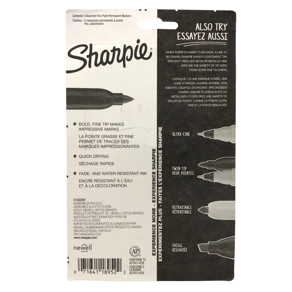 NEW Sharpie 5 Pack - MYSTIC GEMS Limited Edition Fine Point Permanent ...