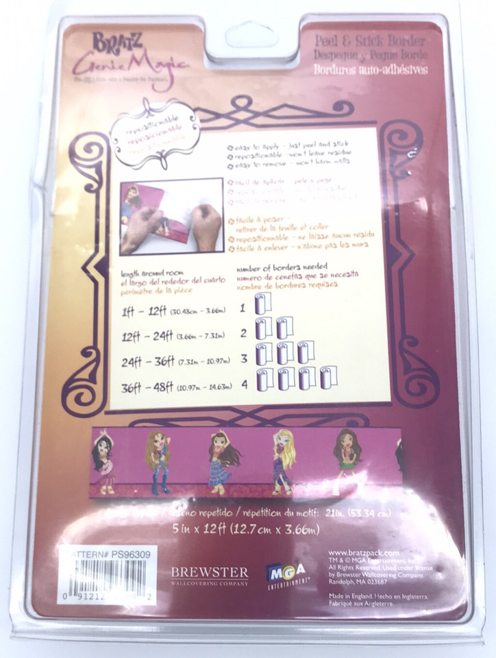 Brewster Bratz Doll Wallpaper Border Peel Stick Kids Children 5in X ...