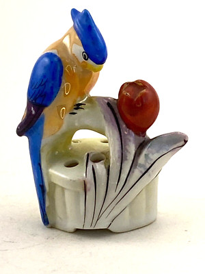 Vintage Pie Bird Vent Parrot with Basket-hand painted/ possible flower ...