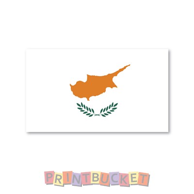 Cyprus flag 240mm sticker quality water & fade proof vinyl | eBay Australia