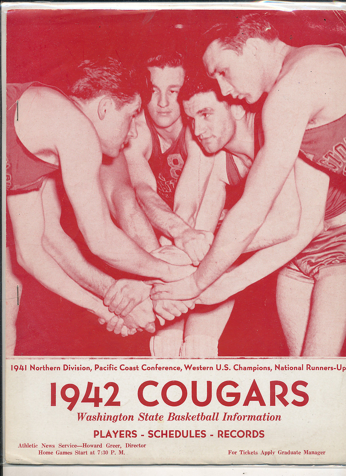 Washington State 1942 Basketball press Media guide Rare bkbx5 | eBay