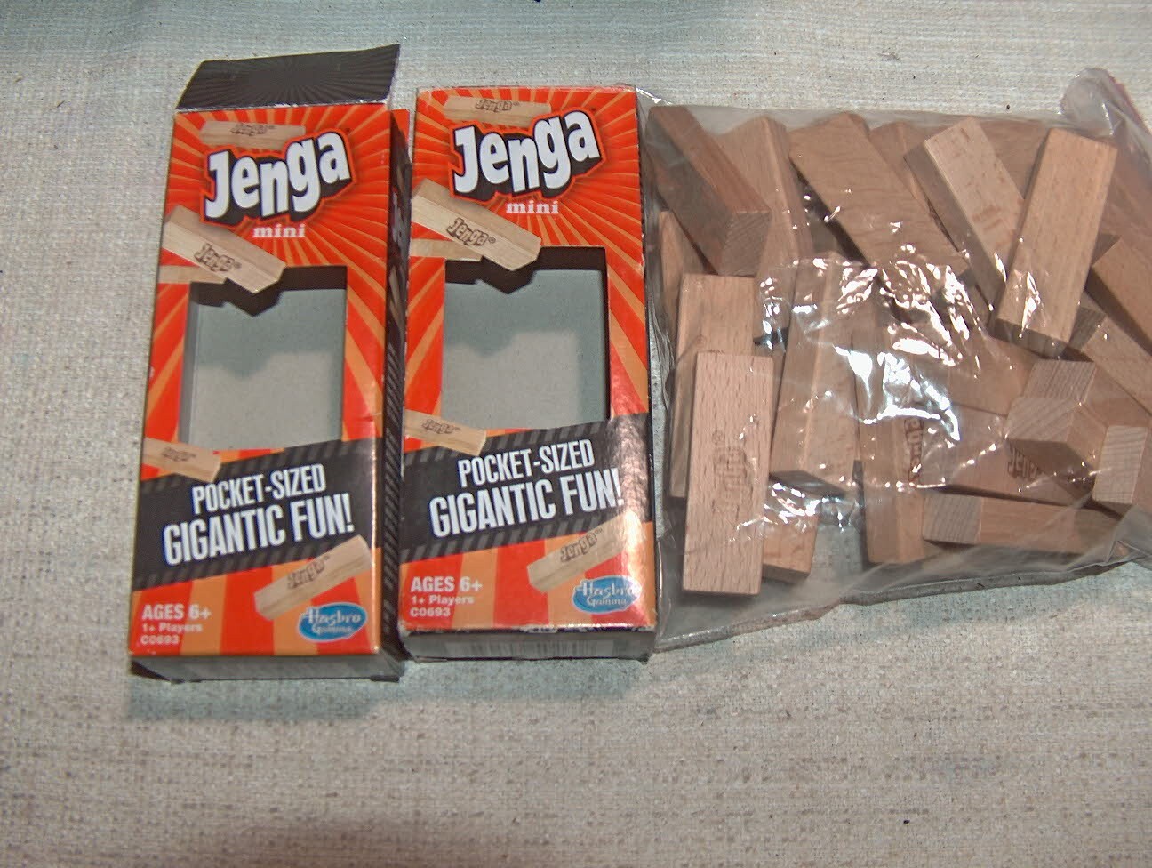 2 SETS of Original Gaming Mini Pocket Sized Gigantic mini Jenga 36 ...