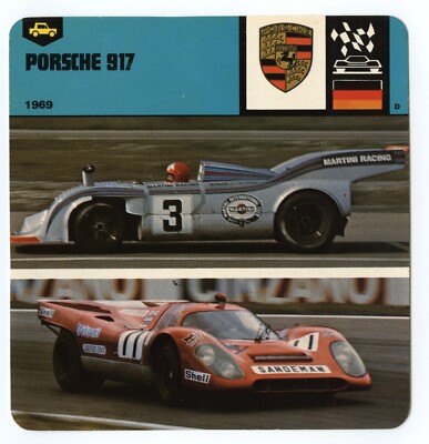 Porsche 917 - Racing Competition Edito Service Auto Rally Card | eBay