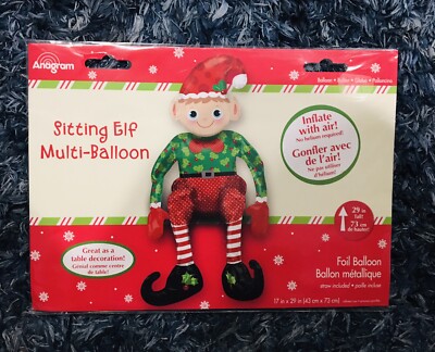 Anagram Sitting Elf Foil Balloon. Can Sit On A Shelf Or Table | eBay ...