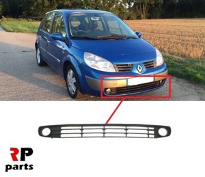 FOR RENAULT SCENIC 03-06 NEW FRONT BUMPER LOWER CENTER GRILLE BLACK | eBay