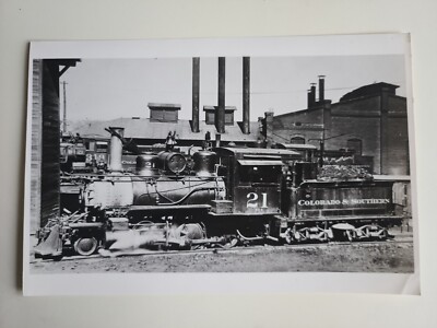 Vintage Colorado & Southern Railroad Locomotive Train Photo Rare 1882 ...