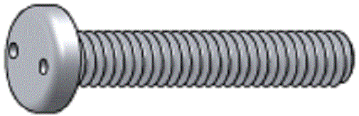 100pcs 6/32 x 1/2" Stainless Spanner/Snake Eye Security Pan Head ...