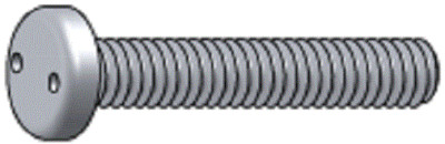 100pcs 10/32 x 1/2" Stainless Spanner/Snake Eye Security Pan Head ...