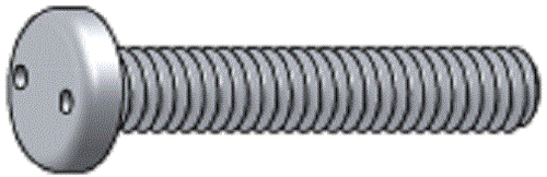 100pcs 10/32 x 1/2" Stainless Spanner/Snake Eye Security Pan Head ...