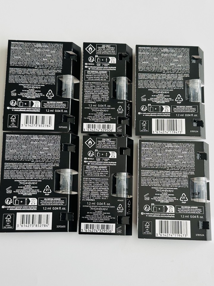 YSL MYSLF Collection For Men Sample Size 6pcs (EDP, Le Parfum, L’ABSOLU ...