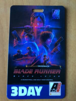 ANIMENYC NY Anime Con 2021 Blade Runner Badge Pass - USED | eBay