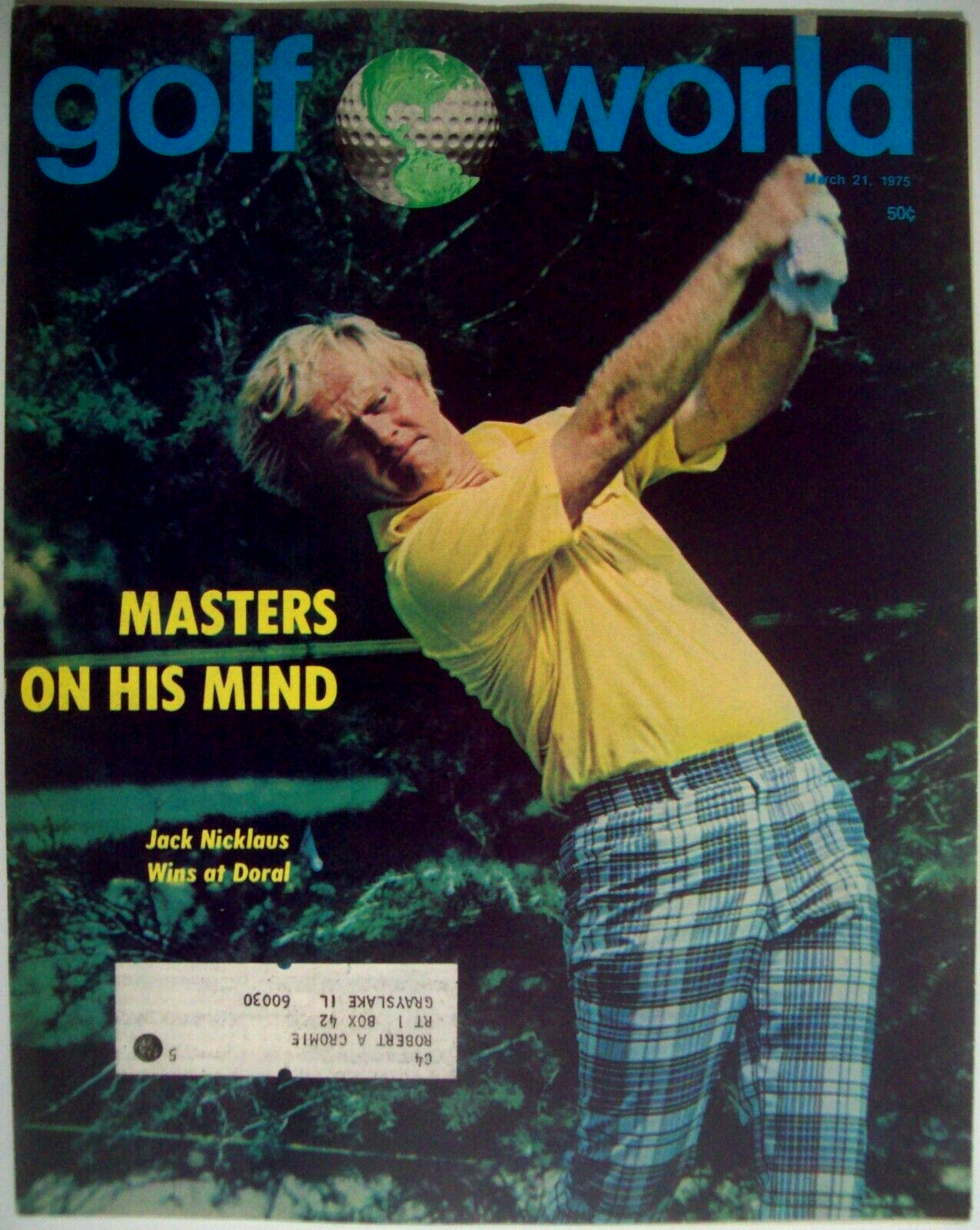 March 21, 1975 Golf World: JACK NICKLAUS Wins Doral Open | eBay