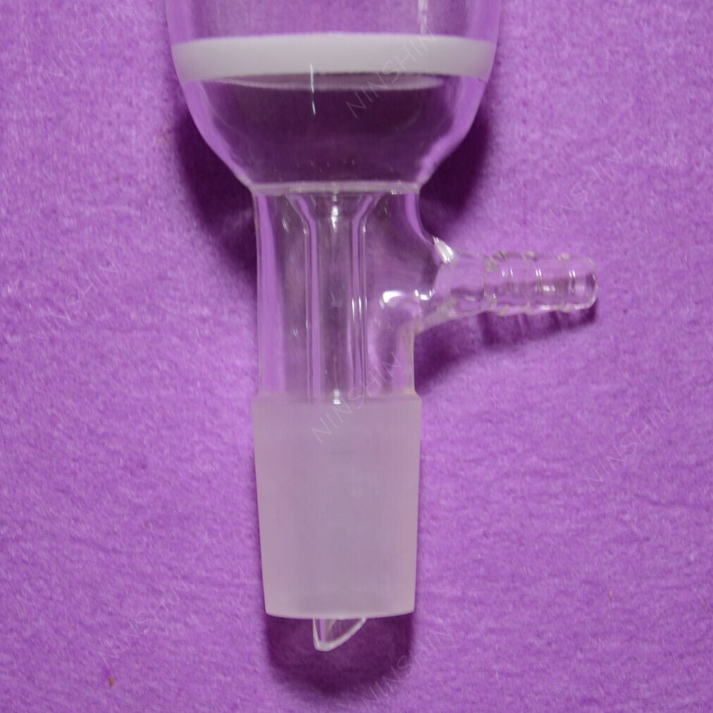 60ML 24/29 Funnel Ground Joint 10MM Hose Connection Chemistry Lab ...