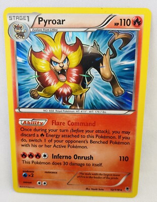 Authentic Pyroar Pokemon Card New | eBay