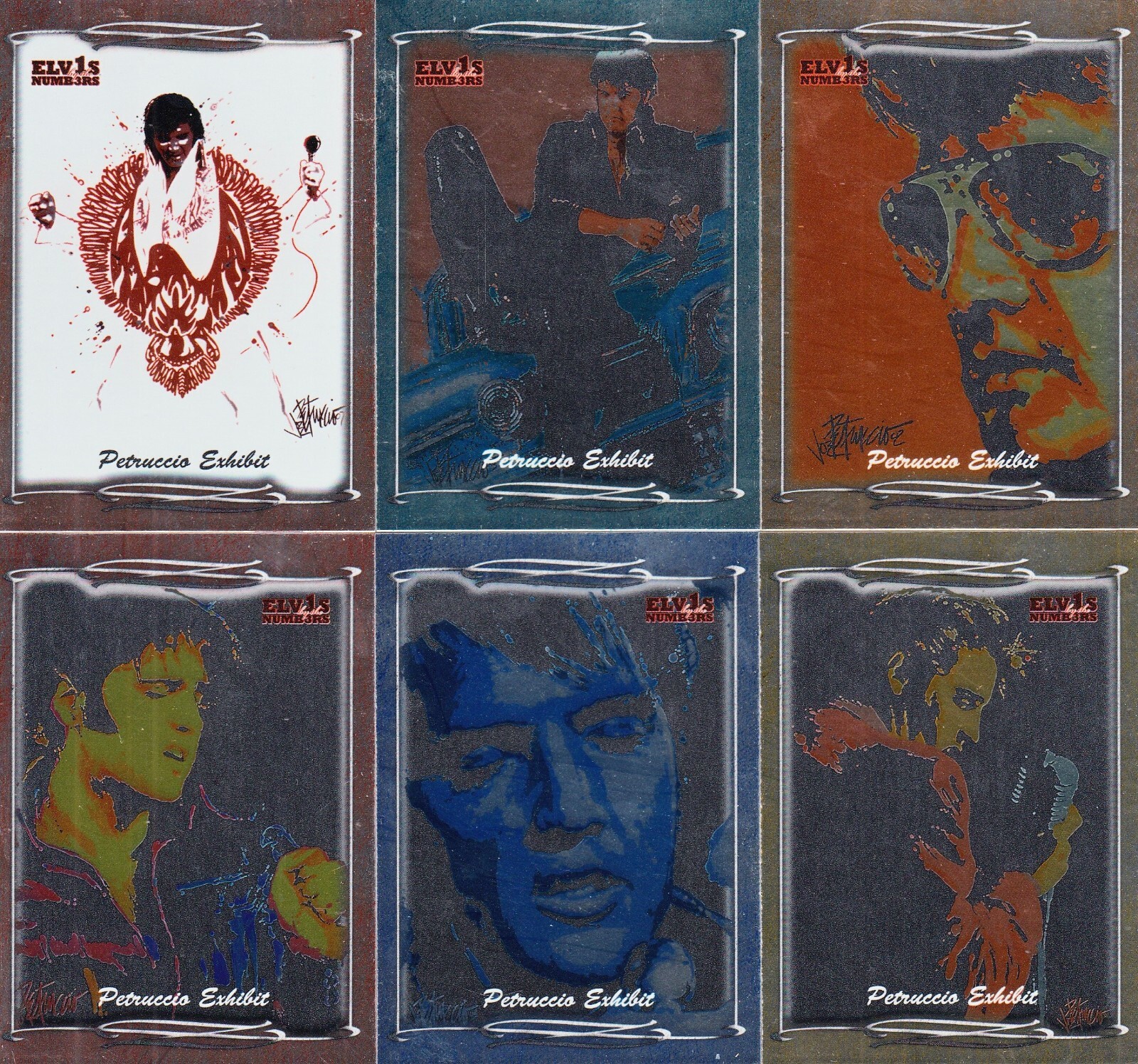 ELVIS BY THE NUMBERS 2008 PETRUCCIO EXHIBIT INSERT CARD SET PE-1 TO PE ...
