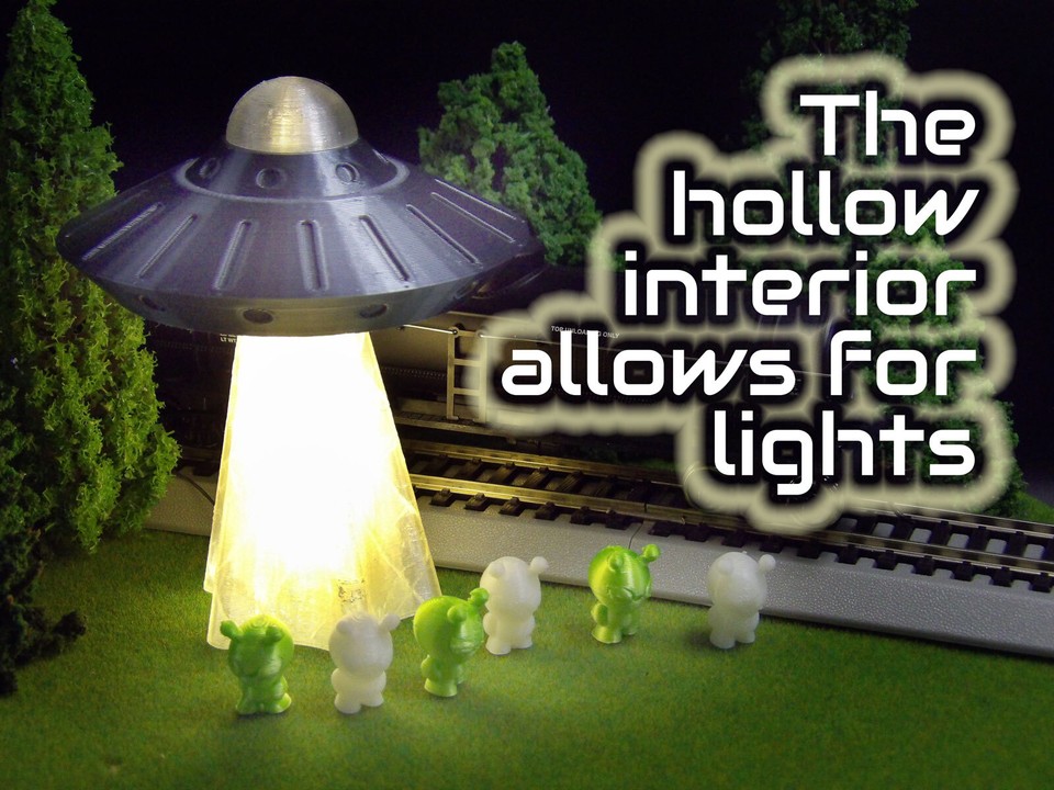 UFO KIT - Area 51 Rocket Flying Saucer Space Alien Spaceship - HO Scale ...