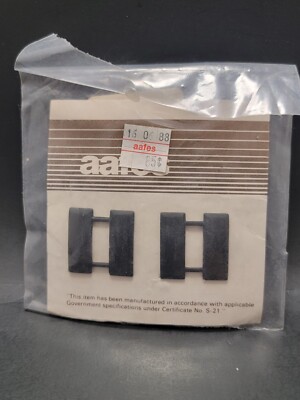 (Pair) US Army Air Force Rank Subdued Black Metal Captain Pin On ...