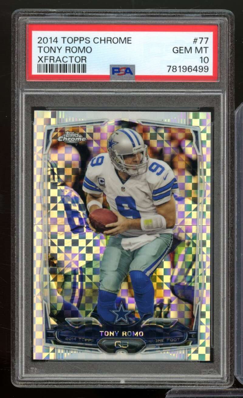 Tony Romo Card 2014 Topps Chrome Xfractor (pop 7) #77 PSA 10 | eBay
