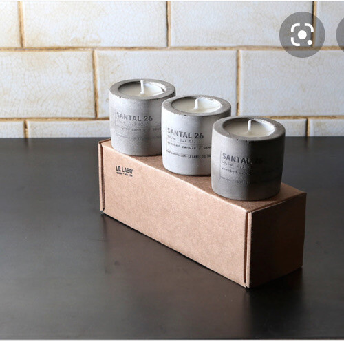 Le Labo Santal 26 Set of 3 Mini Concrete Candle 2.1 oz. each new in box ...