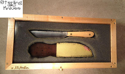 SK Custom USA 9-3/8" Knife J.S. Johnston 1st Complete Knife & Sheath I ...