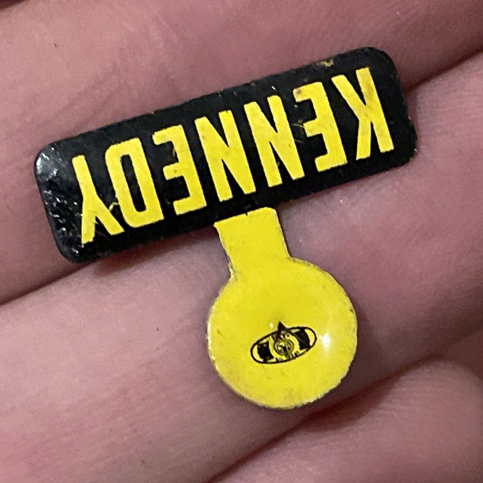 Original 1960's Yellow & Black JFK John F Kennedy Campaign Tin Fold ...