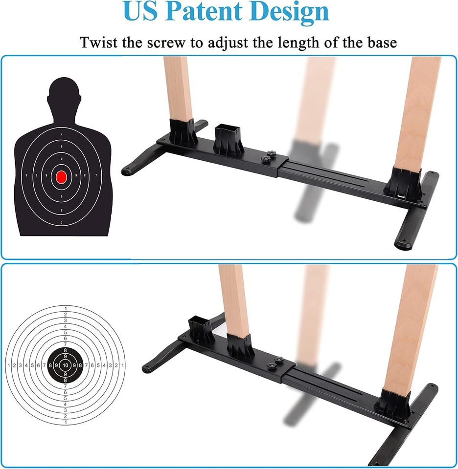2Packs Plastic Shooting Target Stand Base Adjustable Target Stands ...