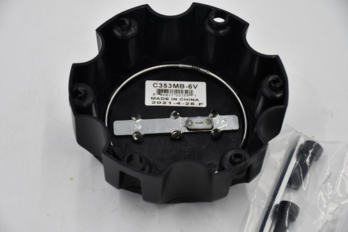 Vision Matte Black Wheel Center Cap Hub Cap C353MB-6V 5.25" 6 Lug ...