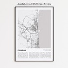Fujairah Map Print, United Arab Emirates Travel Poster, Wall Decor Art ...