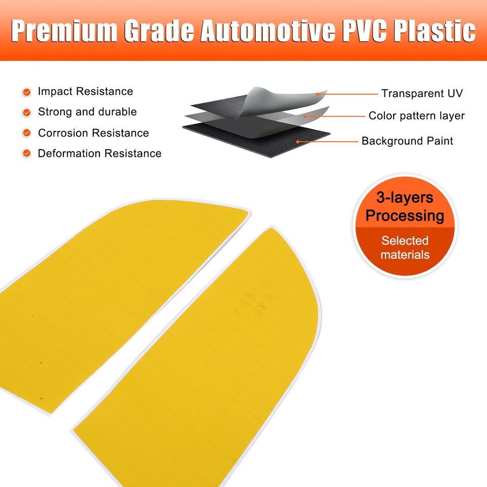 Yellow PVC Precut Car Front Fog Light Tint Film Sticker For Toyota ...