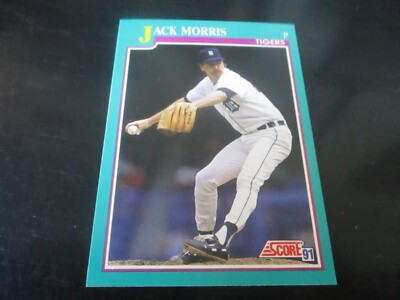 JACK MORRIS (detroit tigers - pitcher) 1991 Score CARD #114 MINT ...