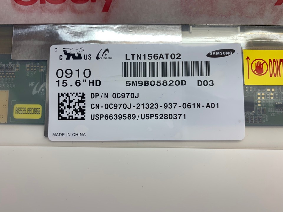 Samsung Model LTN156AT02 15.6" LAPTOP LCD LED Laptop Display Glossy ...