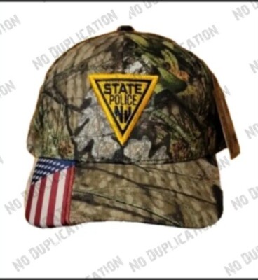 OFFICIAL NJ STATE POLICE NJSP -EMBROIDERED HAT WITH USA FLAG ON SIDE ...
