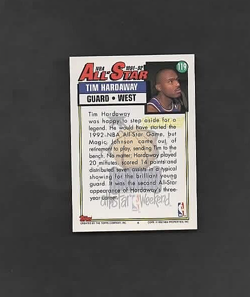 1992 Topps Gold #119 TIM HARDAWAY All-Star ***HOFer*** | eBay