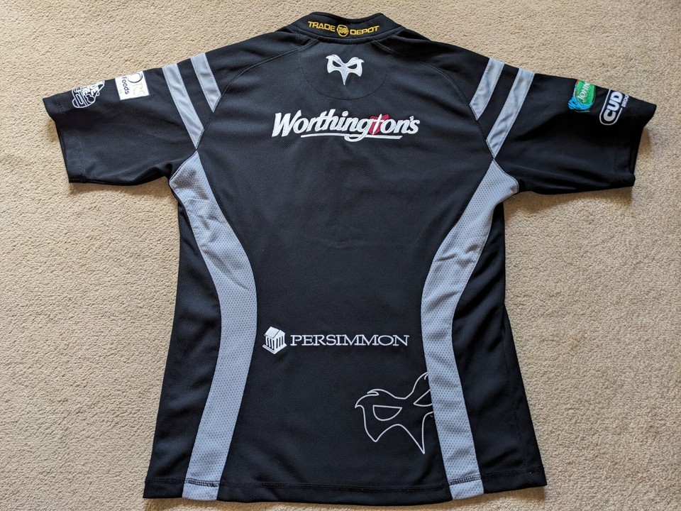 Ospreys Rugby Home Shirt 2007-2008 Kooga Adult Medium Jersey Top Black ...