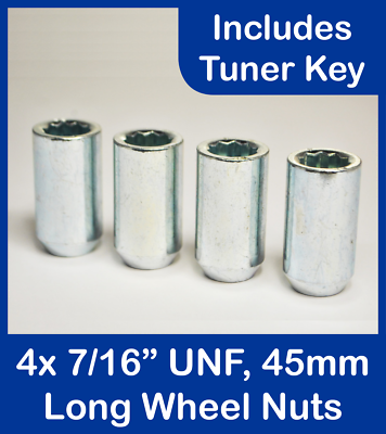 4x Tuner Wheel Nuts, 7/16" UNF, 33mm Thread, 23mm OD (DSTF45) Includes ...