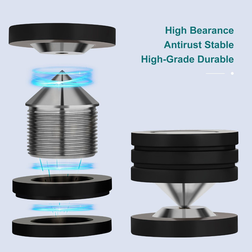 Steel Sound Isolation Feet Speaker Spikes Audio Cones HiFi Mounts Amp ...