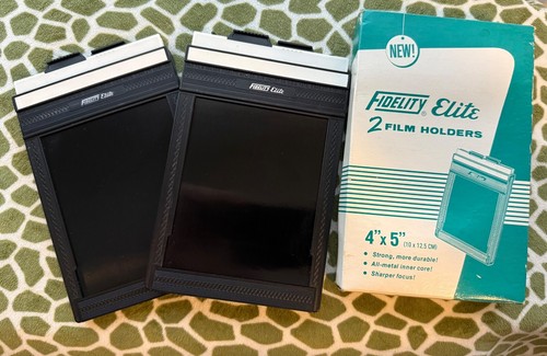 Fidelity Elite 4x5 (2) Sheet Film Holders in Box, Large Format, Mint ...