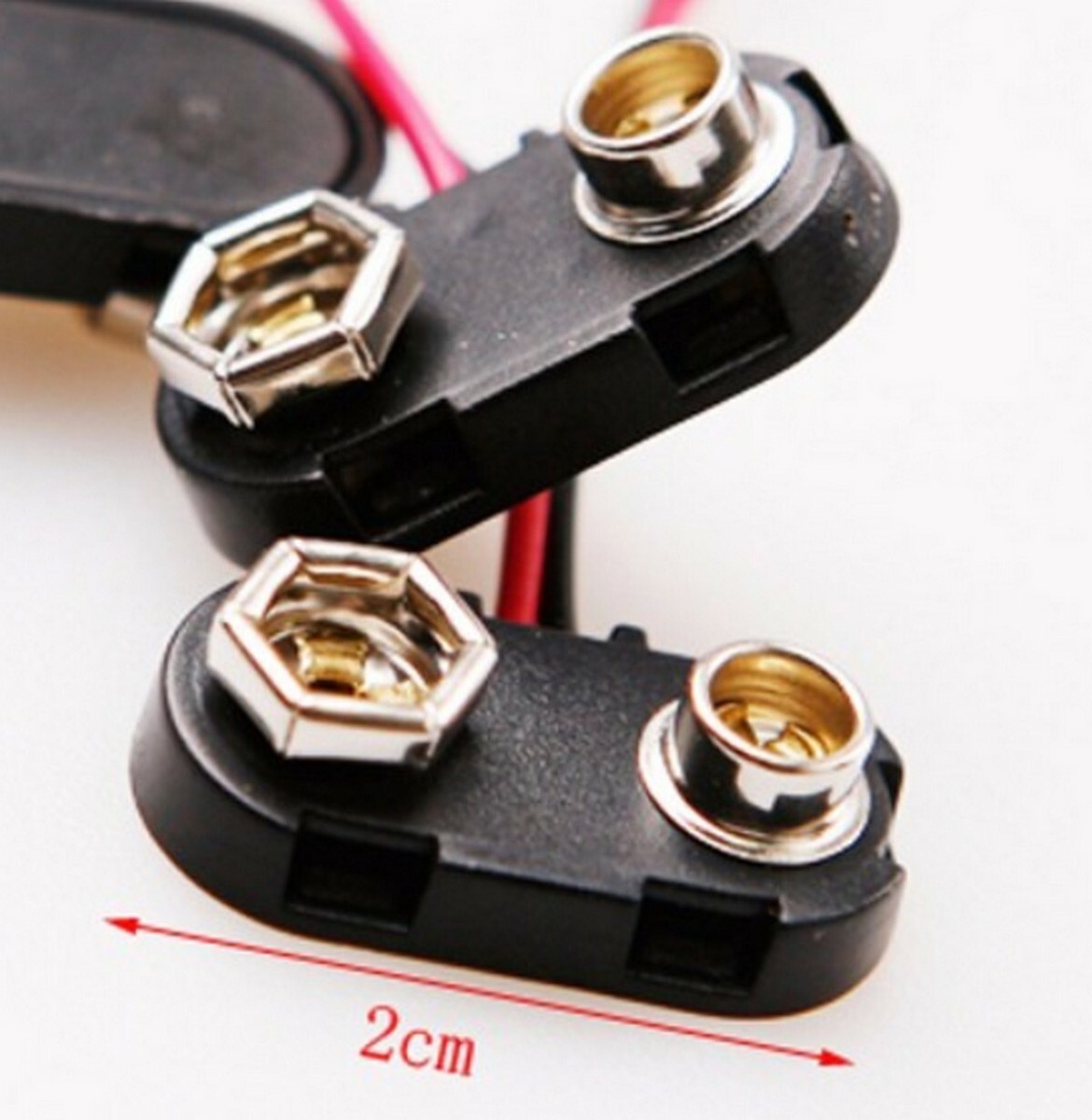 9 Volt Battery Terminal Connectors EMG Solderless 9 Volt Battery Cable