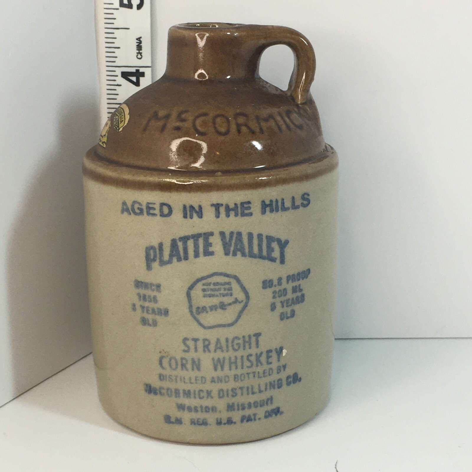 McCormick Distilling Co. Platte Valley Straight Corn Whiskey Jug ...