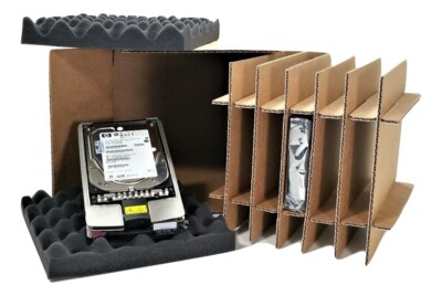 Hard Drive Shipping Box 5 COUNT Slotted Storage Kit - 3.5" HDD WITH ...