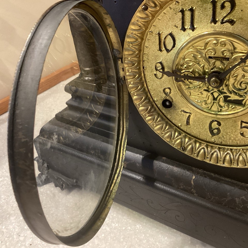 Antique E. Ingraham 8 day Mantle Clock - RUNS & CHIMES (449) | eBay