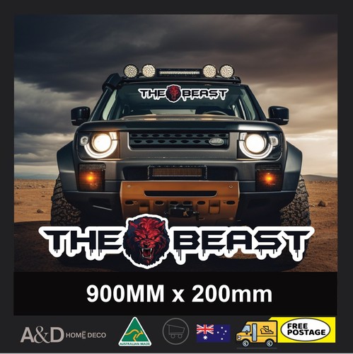 THE BEAST Decal Sticker for Windscreen Large Truck, Ute, Car, 4X4 ...