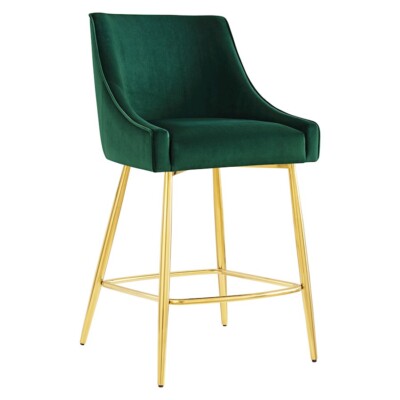 Modway Furniture Discern Performance Velvet Counter Stool, Green - EEI ...
