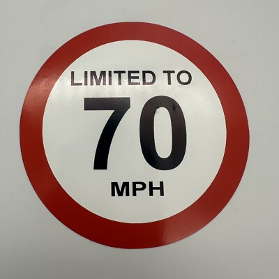 70 MPH Restricted Sticker Self Adhesive 95mm | eBay UK
