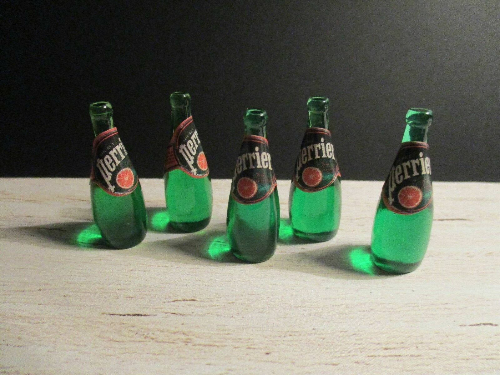 4 Dollhouse Miniature Perrier Mineral Water Bottle Shop Bar Drink ...