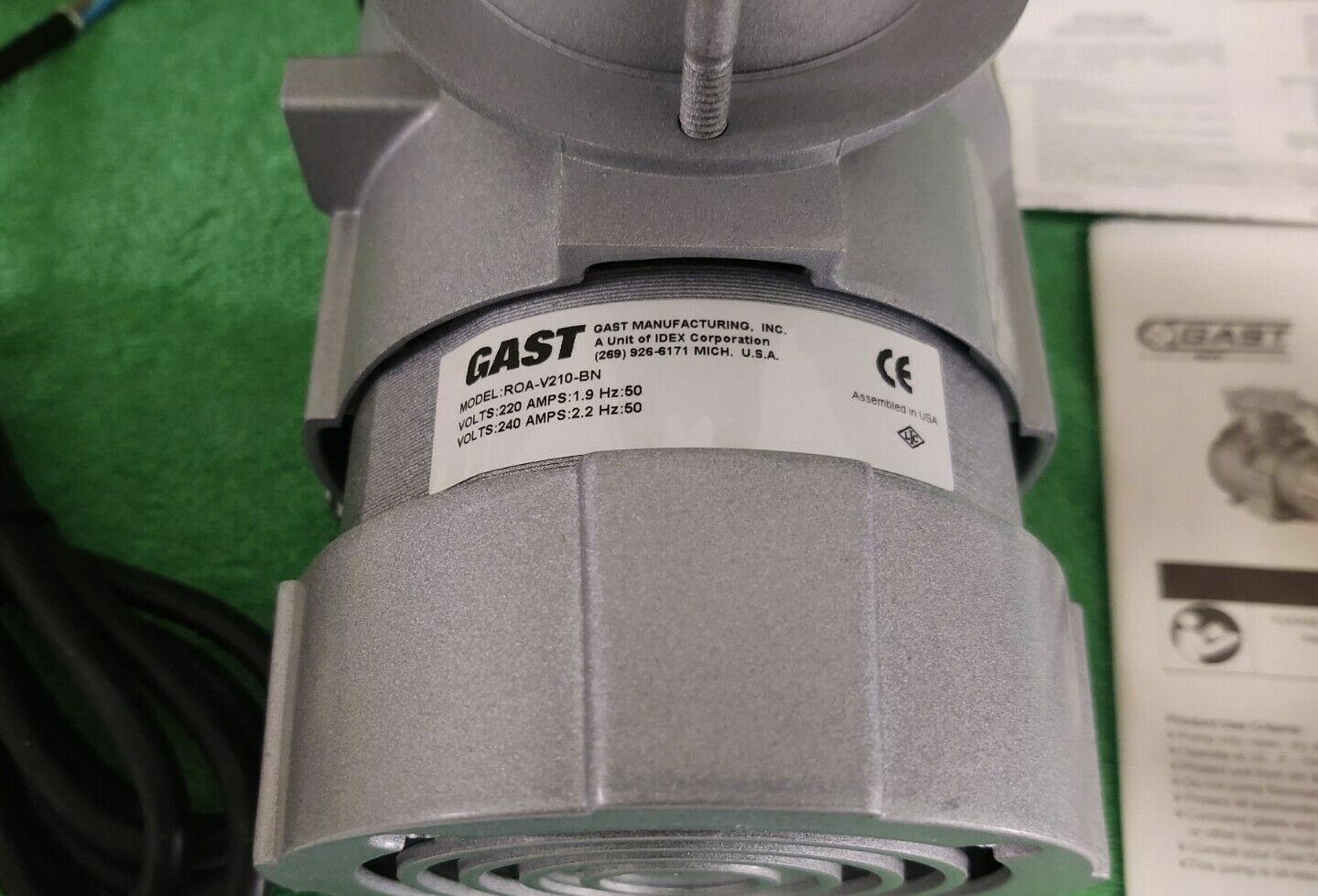 NOS+GAST+ROA-V210-BN+Miniature+Rocking+Piston+Pump+Vacuum+or+Pressure+ ...