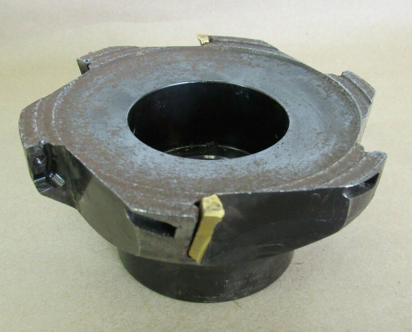 5" SANDVIK COROMANT INDEXABLE FACE MILL CUTTER 1.5" ARBOR, RA390-127R38 ...